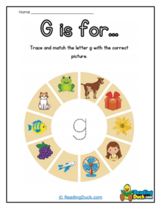 Letter G Worksheets | Pre-Reading Series | Reading Duck.com