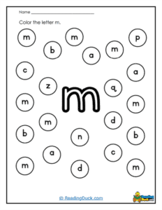 Letter M Worksheets | Reading Duck.com