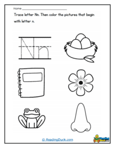 Letter N Worksheets | Pre-Reading Series | Reading Duck.com
