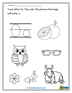 Letter O Worksheets | Pre-Reading Series | Reading Duck.com