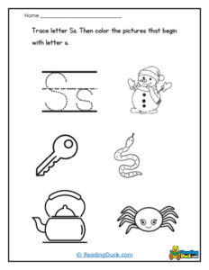 Letter S Worksheets
