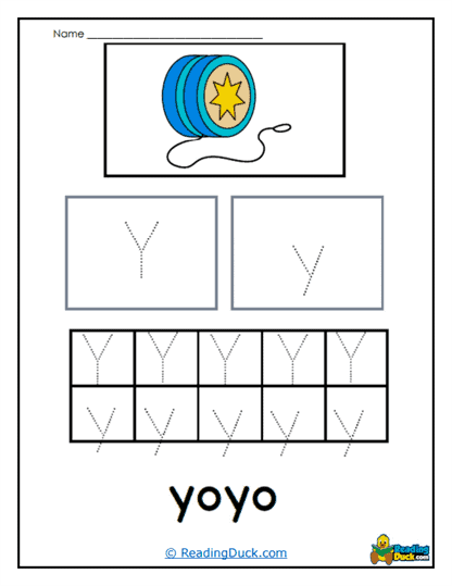 Letter Y Worksheets | Pre-Reading Series | Reading Duck.com