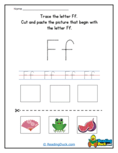 Letter F Worksheets | Pre-Reading Series | Reading Duck.com