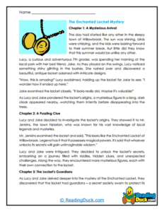 Mystery and Thriller Worksheets | Fiction Genre | Reading Duck.com