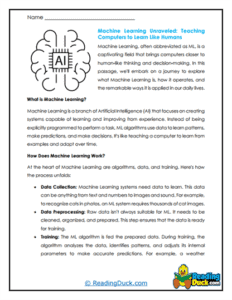 Technology Worksheets | Modern Tech | Reading Duck.com