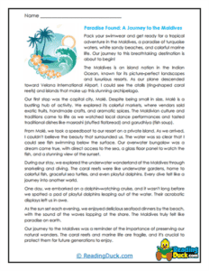 Travel Worksheets | Nonfiction Genre | Reading Duck.com