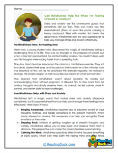 Mindfulness and Meditation Worksheets | Reading Duck.com