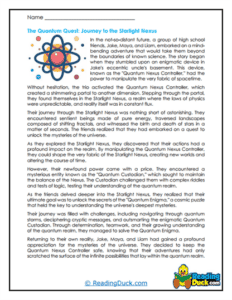 Science Fiction Worksheets | Fiction Genre | Reading Duck.com