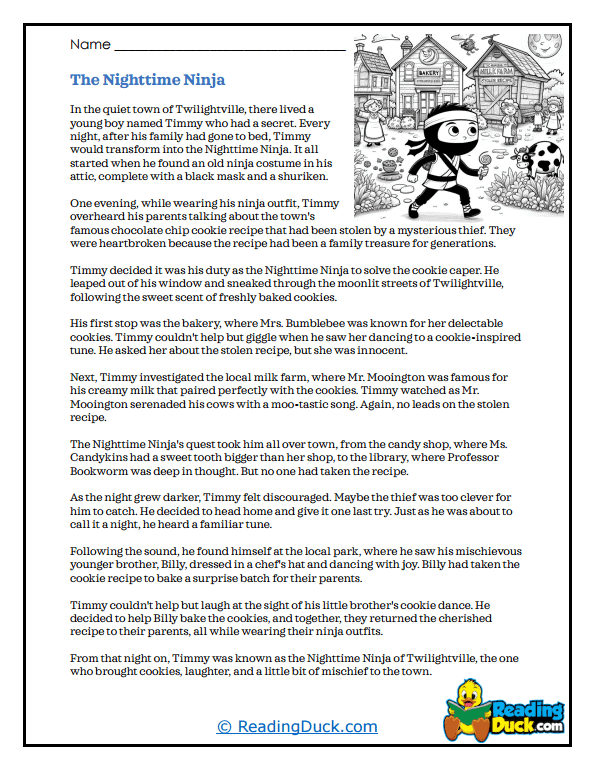 Grade 5 Reading Comprehension Worksheets | Reading Duck.com