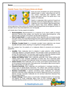 Atoms and Molecules Worksheets | Reading Duck.com