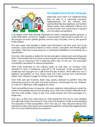 Comedy Worksheets | Drama Genre | Reading Duck.com