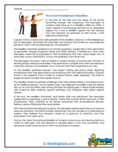 Satire Reading Passage Worksheets | Reading Duck.com