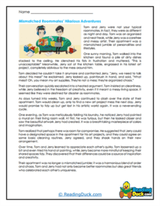 Comedy Reading Worksheets | Reading Duck.com