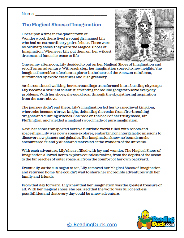 Grade 5 Reading Comprehension Worksheets | Reading Duck.com