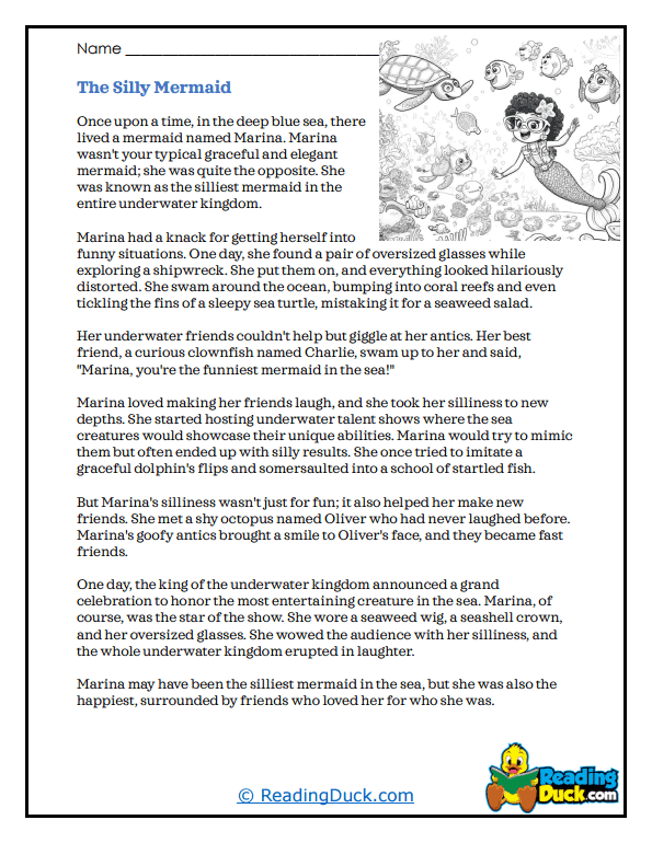 Grade 5 Reading Comprehension Worksheets | Reading Duck.com