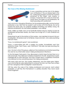 Mystery and Thriller Worksheets | Fiction Genre | Reading Duck.com