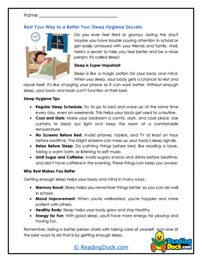 Self Help Worksheets | Nonfiction Genre | Reading Duck.com