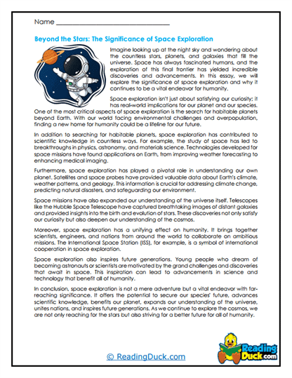 Essay Worksheets | Nonfiction Genre | Reading Duck.com