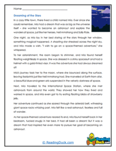 300-Word Reading Comprehension Worksheets | Reading Duck.com