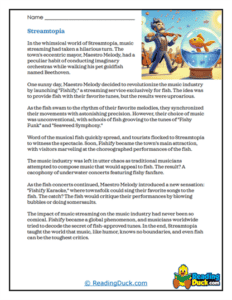 Grade 12 Reading Comprehension Worksheets | Reading Duck.com