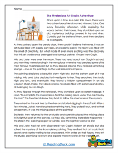 350-Word Reading Comprehension Worksheets | Reading Duck.com