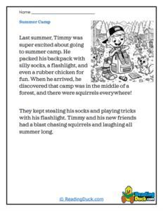Grade 1 Reading Comprehension Worksheets | Reading Duck.com