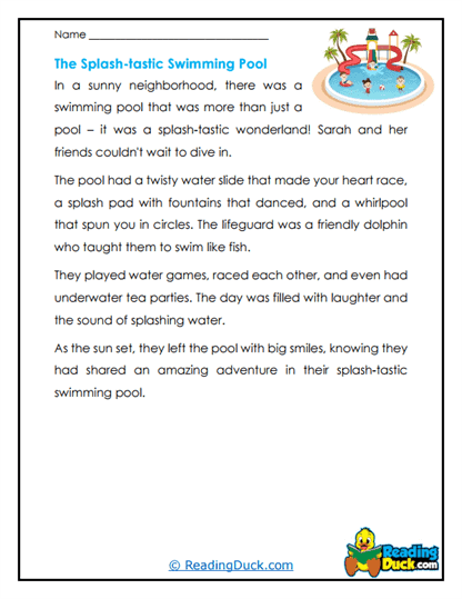 100-Word Reading Comprehension Worksheets | Reading Duck.com