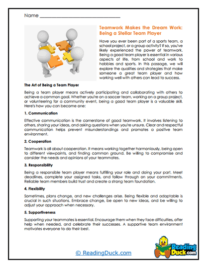 Social Awareness Worksheets | Reading Duck.com