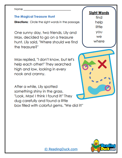 Preschool Reading Comprehension Worksheets | Reading Duck.com