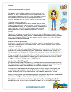 Respect Reading Worksheets | Reading Duck.com