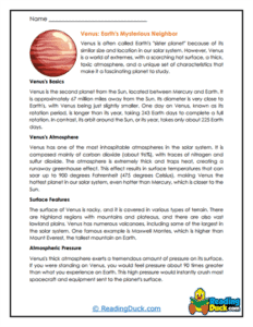 Planets Reading Worksheets | Reading Duck.com