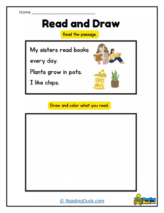Visualizing Worksheets | Print Concept | Reading Duck.com