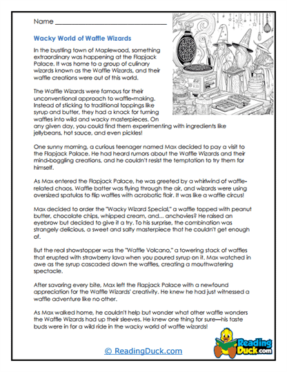 Grade 6 Reading Comprehension Worksheets | Reading Duck.com