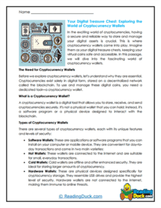 Blockchain and Cryptocurrencies Reading Worksheets | Reading Duck.com