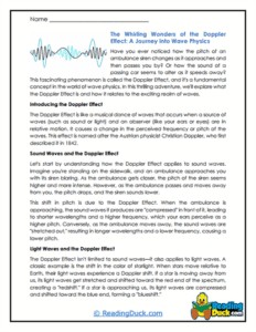 Waves Worksheets | Reading Comp. | Reading Duck.com