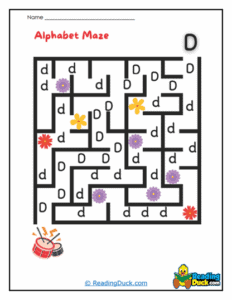 Alphabet Maze Worksheets | Letter Series | Reading Duck.com