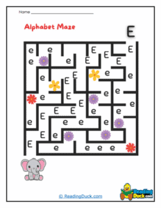 Alphabet Maze Worksheets | Letter Series | Reading Duck.com