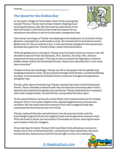 Grade 4 Reading Comprehension Worksheets