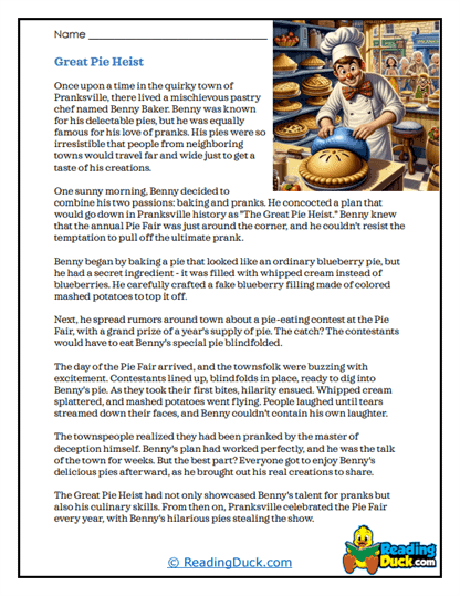 Grade 12 Reading Comprehension Worksheets | Reading Duck.com