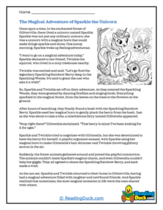 Grade 4 Reading Comprehension Worksheets